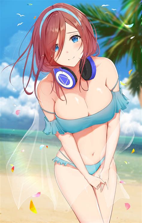 5 Toubunnohanayome Bikini Cleavage Headphones Nakanomiku Seethrough