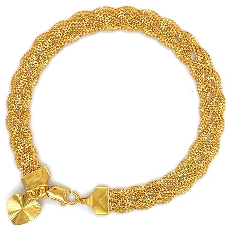 22k Gold Bracelets Queens Diamond