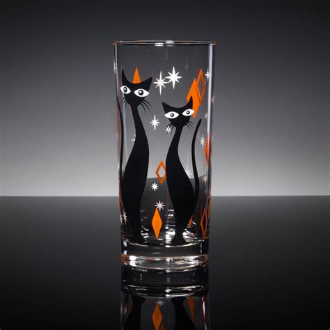 Atomic Cat Drinking Glasses Egads Shop