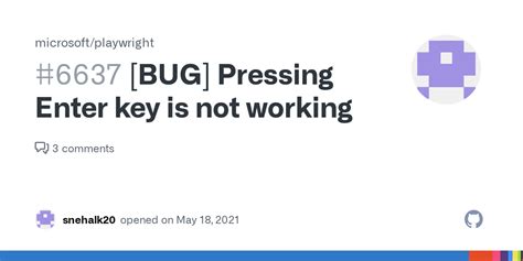 BUG Pressing Enter Key Is Not Working Issue Microsoft Playwright GitHub