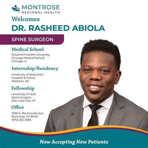 Welcome Dr Rasheed Abiola Montrose And Surrounding Communities Will