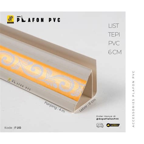 Jual List Plafon Pvc Lis Pvc Panjang 4 Meter Lis Pinggir Lis Siku Lis Sambung Lis