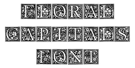 Floral Capitals Font Dafont Style Floral Capitals Font Dafont Style