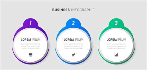 Premium Vector Vector Infographic Business Template With Circle Label Icon And 3 Numbers For