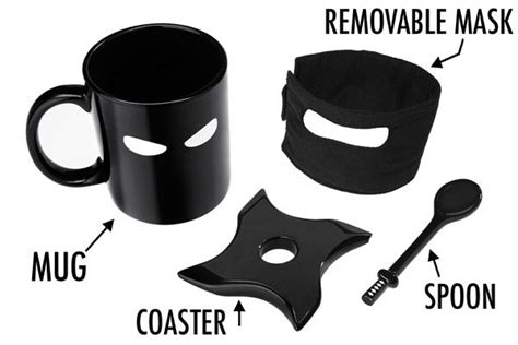 Ninja Mug With Samurai Spoon And Shuriken Coaster Shuriken Mugs Samurai