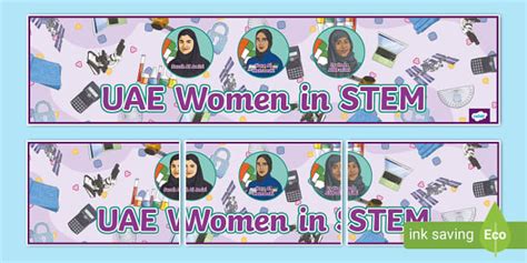 Uae Women In Stem Display Banner Teacher Made Twinkl