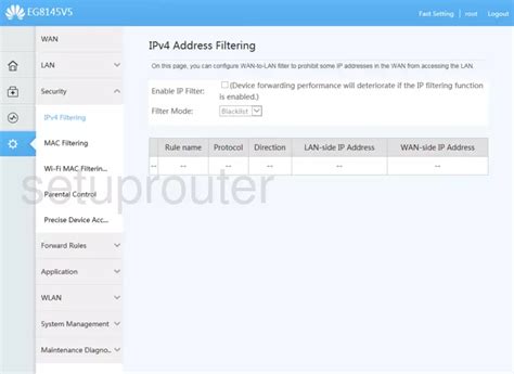 All Screenshots For The Huawei EchoLife EG V