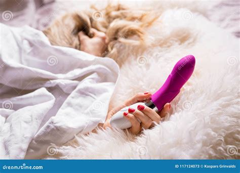 Woman Pleasuring Herself With Vibrator Stock Image Image Of Orgasm