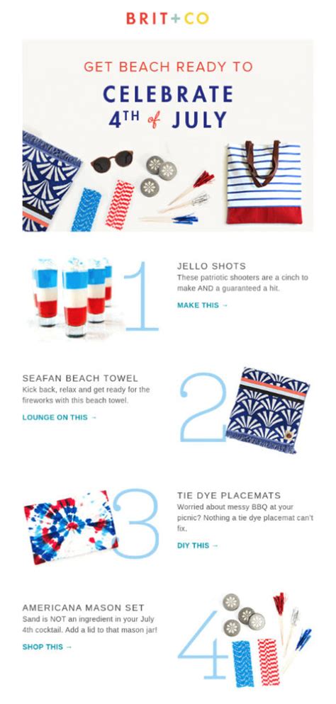 Cool 4th Of July Email Ideas And Creative Design Inspiration