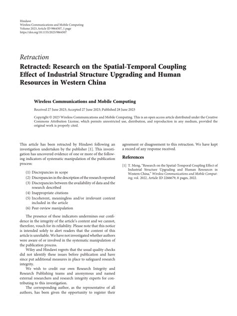 Pdf Retracted Research On The Spatial Temporal Coupling Effect Of Industrial Structure