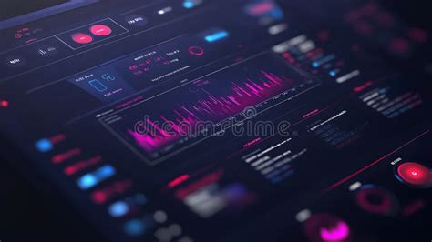 Futuristic Digital Interface Displays Data Graphs And Metrics Stock Illustration Illustration