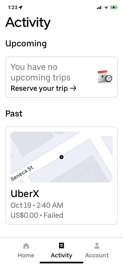 Uber Pre Booked Trip Shows As Past And Failed” Ruber