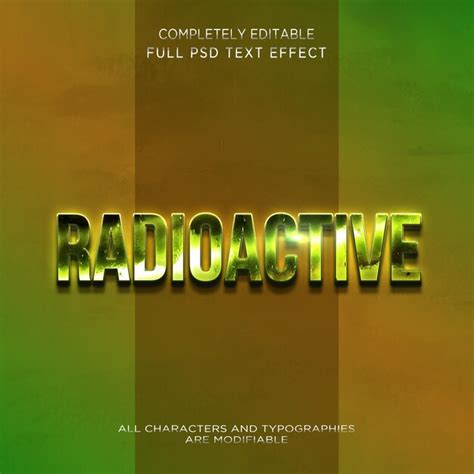 Premium Psd Radioactive Text Effect