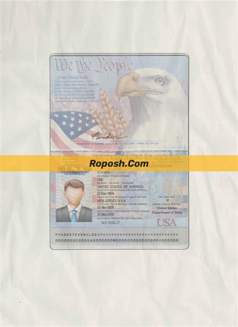 Usa Passport Psd Template Free Download Roposh