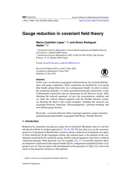 gauge reduction in covariant field theory request pdf