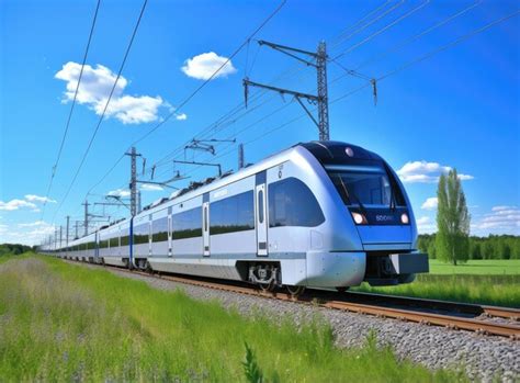 A Highspeed Passenger Train Of Class X Effortlessly Races Along The