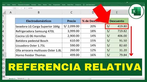 ¿qué Es Usar Referencias Relativas En Excel