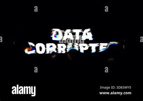 Data Corruption Effect Animation On Black Background Stock Video