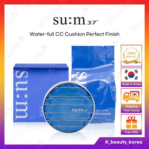 [su M37] Sum37 Water Full Cc Cushion Perfect Finish 15g 15g Refill Spf50 Pa Makeup