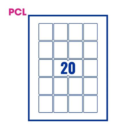 A4 Pcl Pre Cut Sheet Labels