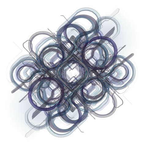 Abstract Geometric Design Featuring Interlocking Loops And Circular