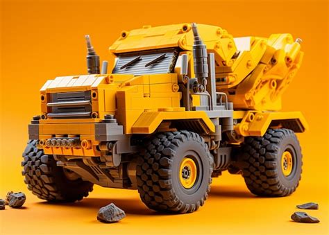 Premium Photo Yellow Background Mining Illustration
