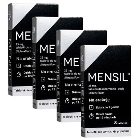 Mensil 25mg 8 Tabletek Syldenafil Sildenafil 5904055004295 • Cena