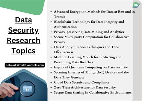 Data Security Research Ideas Network Simulation Tools