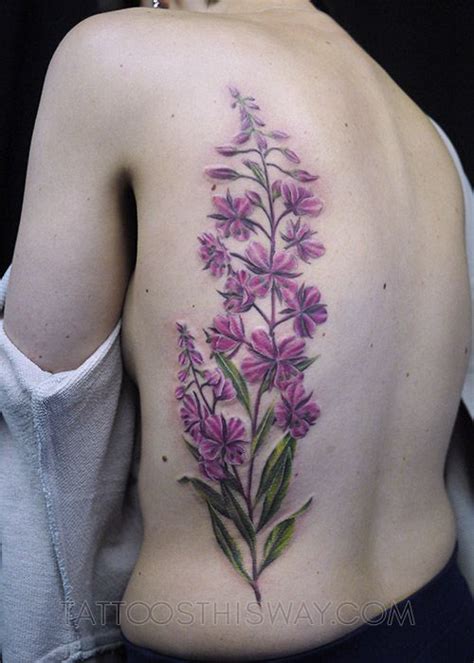 Colour — Tattoos This Way Tattoos By Alie K Fireweed Flower Tattoo