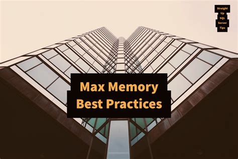 Sql Server Max Memory Best Practices Sql Server Consulting Straight Path Solutions