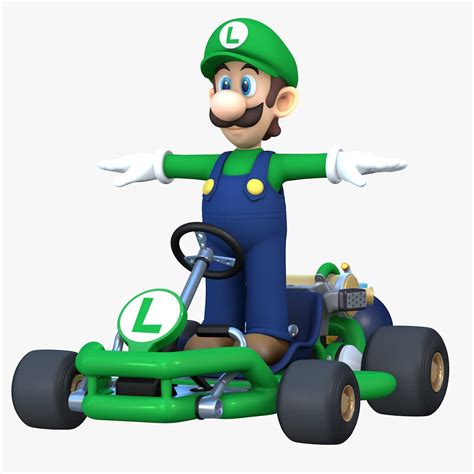 3d Luigi Mario Kart Tour Turbosquid 1455772