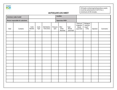 Autoclave Log Pdf