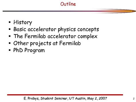 Fermilab Accelerator Ph D Program Eric Prebys Fnal