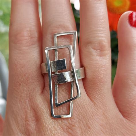 Large Component Ring Adjustable Genna Delaney Jewellery Artist