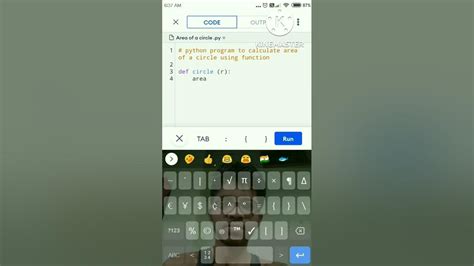Python Program To Find Area Of Circle Using Functionshorts Youtube