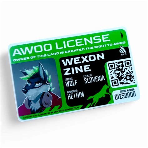 Pvc Badge Furry License Custom Awruff Gear