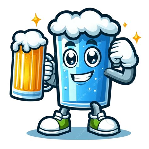 Cartoon Drinking Beer