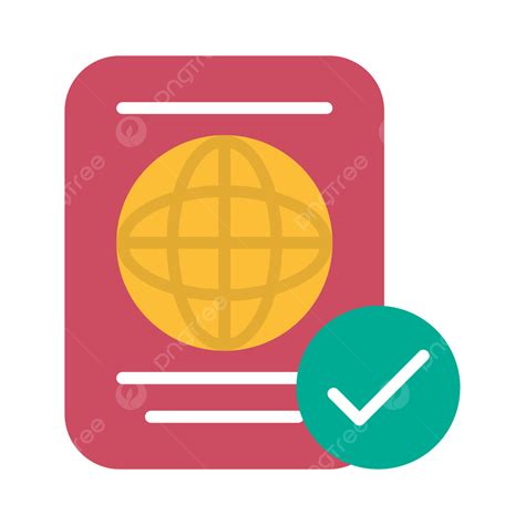 Passport Flat Icon Vector Admission Identification Pass Png And
