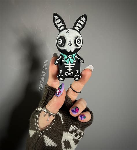 Deadsy Bunny Figurine Spookshow Babe Designs