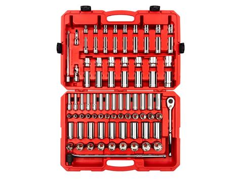 12 Inch Drive 12 Point Socket And Ratchet Set 83 Piece Tekton