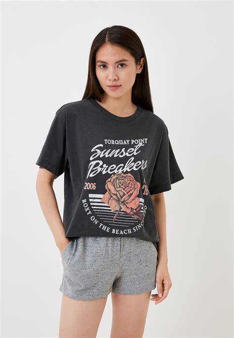 Футболка Roxy ROZALIATEE TEES KVJ0, цвет: серый, RTLACX424501 — купить ...