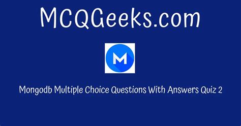 Practice Mongodb Multiple Choice Questions With Answers Quiz 2
