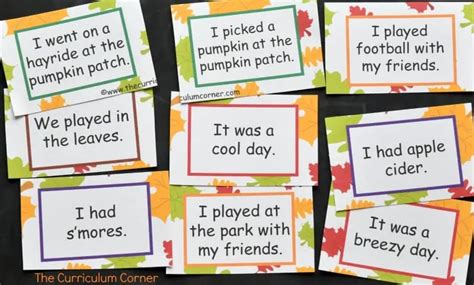 Combining Fall Sentences The Curriculum Corner 123