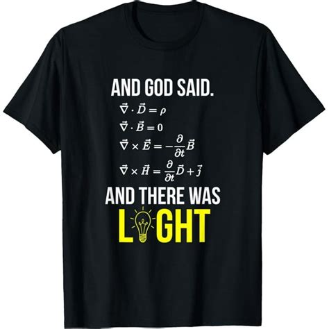 and god said maxwell s equations differential form t shirt