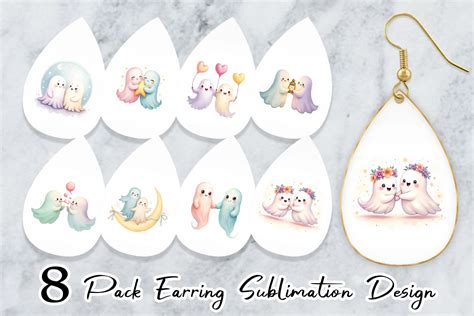 Earring Pastel Ghost Twins Graphic By Artnoy · Creative Fabrica