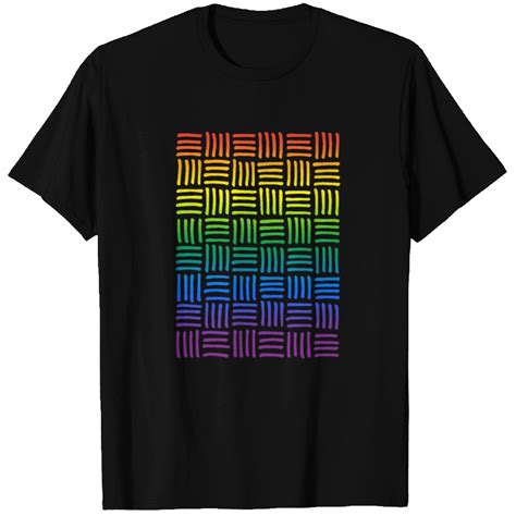 Rainbow Lines Pattern Vertical Horizontal Lines T Shirts Id 17713411