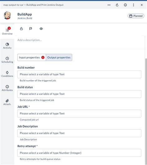 mapping task output properties to variables · digital ai release