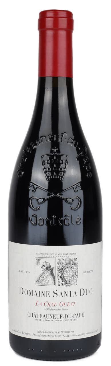 Châteauneuf Du Pape La Crau Ouest Aoc Bio 2020 Von Santa Duc Smith