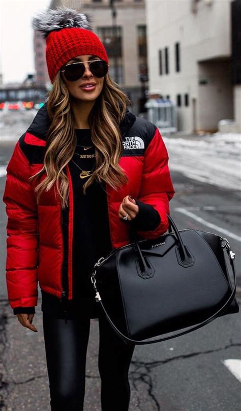 ᵛᴬᴿᵀᴬᴾ North Face Jacket Outfit Winter Fashion Cute Outfits