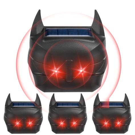 Onemayship Solar Animal Repellent Outdoor Bright Red Light 2024